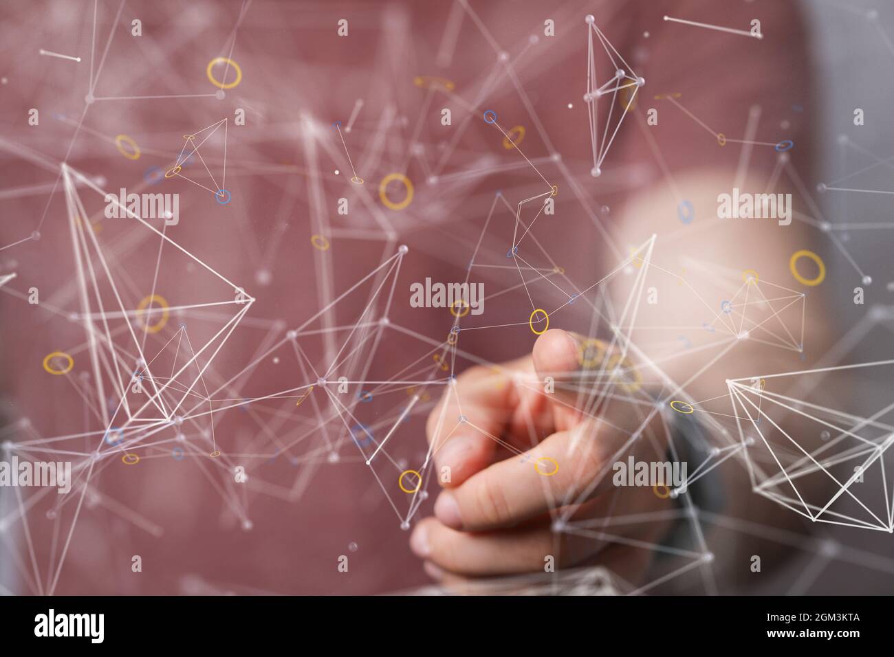 3d rendering of a digital coding concept with geometrical figures ...