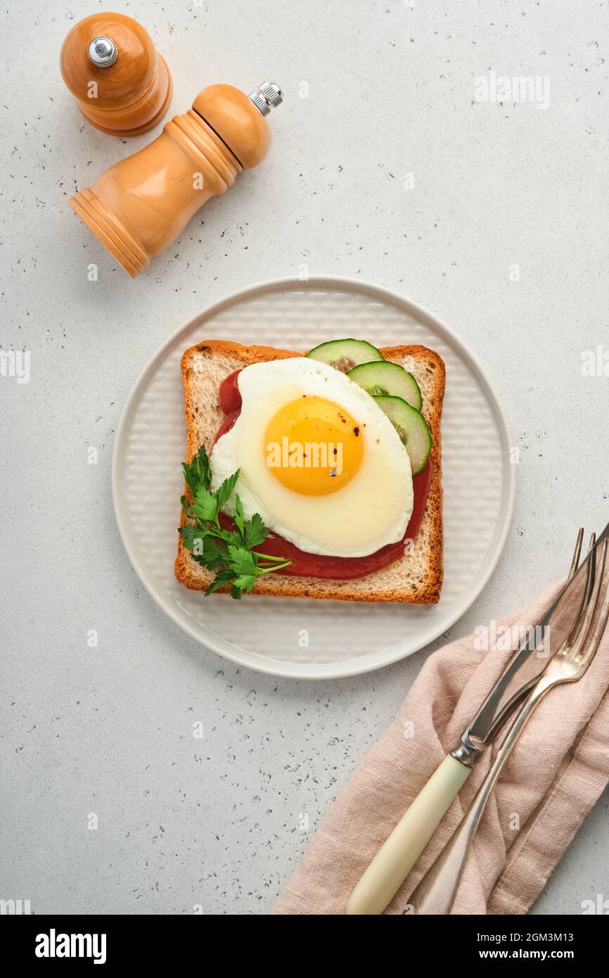 Fried Egg Sandwich Ketchup