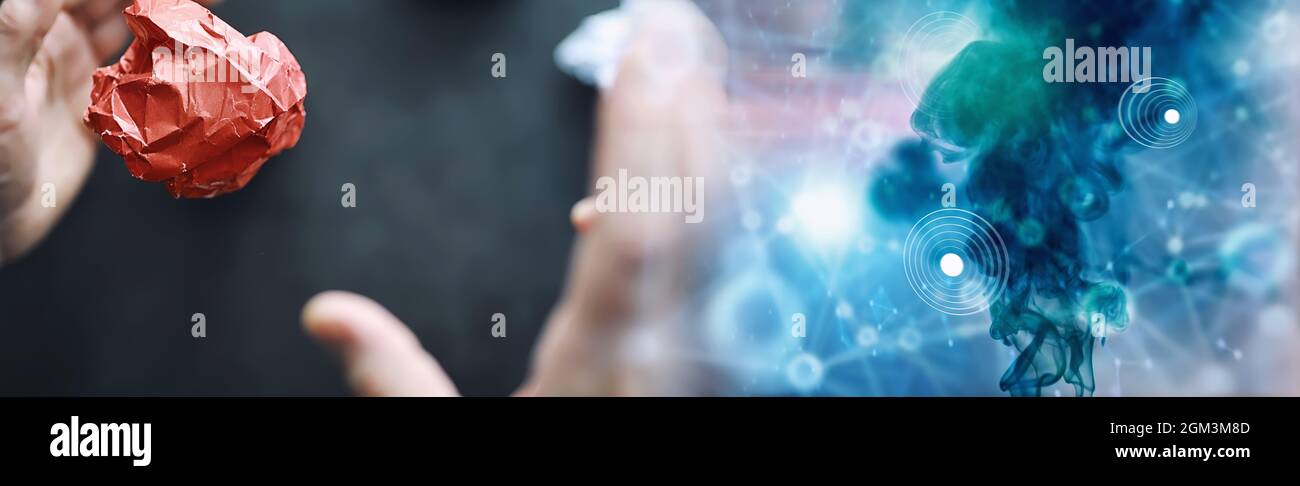 Colored pieces of paper. The concept of creativity and formation of ...