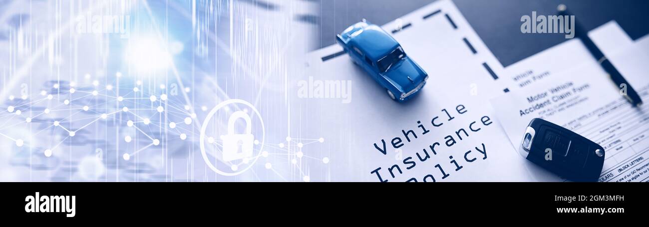 Documents for vehicle insurance. Car insurance policy. Auto insurance ...