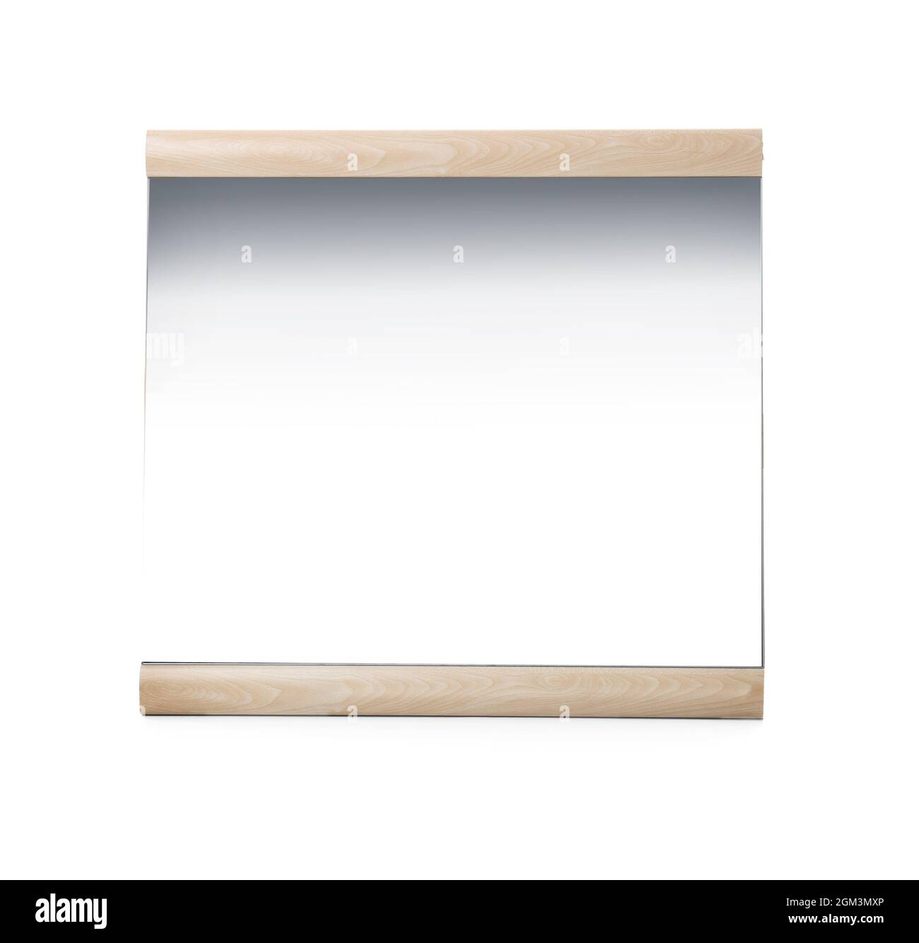 Modern big mirror on white background Stock Photo - Alamy