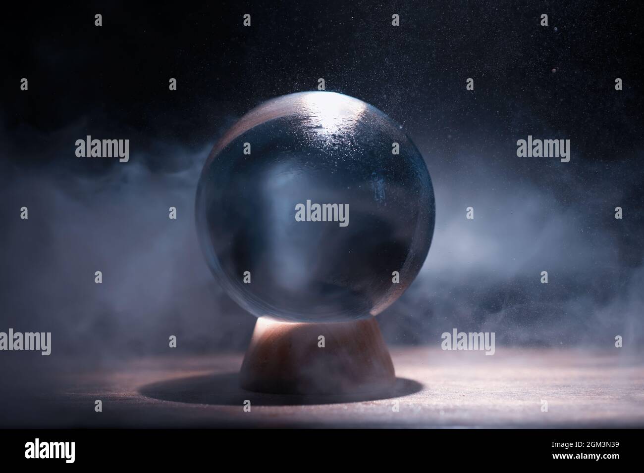 Crystal ball predict the fate. Guessing for the future Stock Photo - Alamy