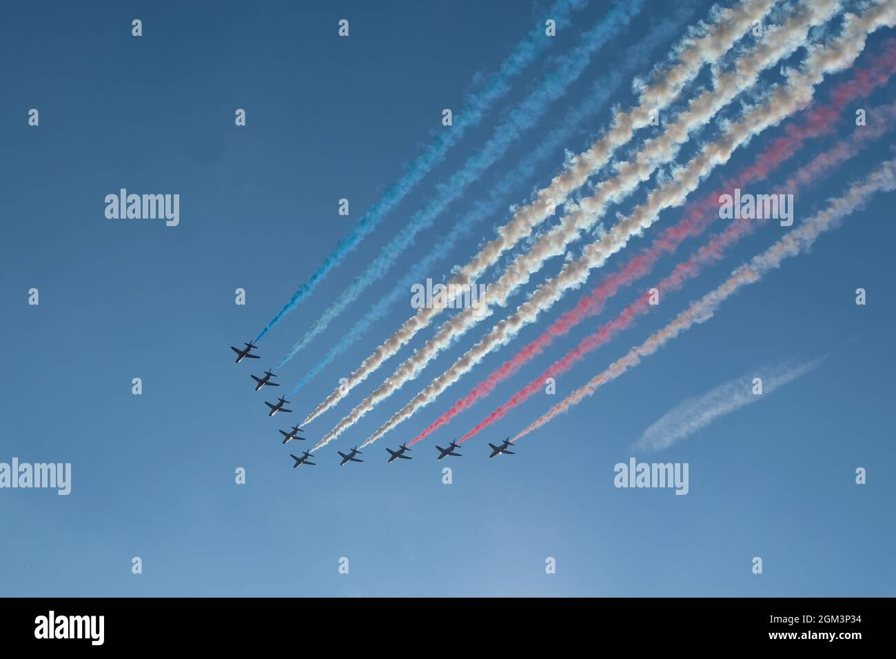 Isle of Wight, UK. September 16th 2021. Red Arrows, officially known as ...