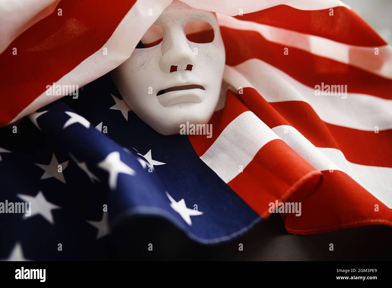 Flapping flag USA with wave. American flag for Memorial Day or 4th of ...