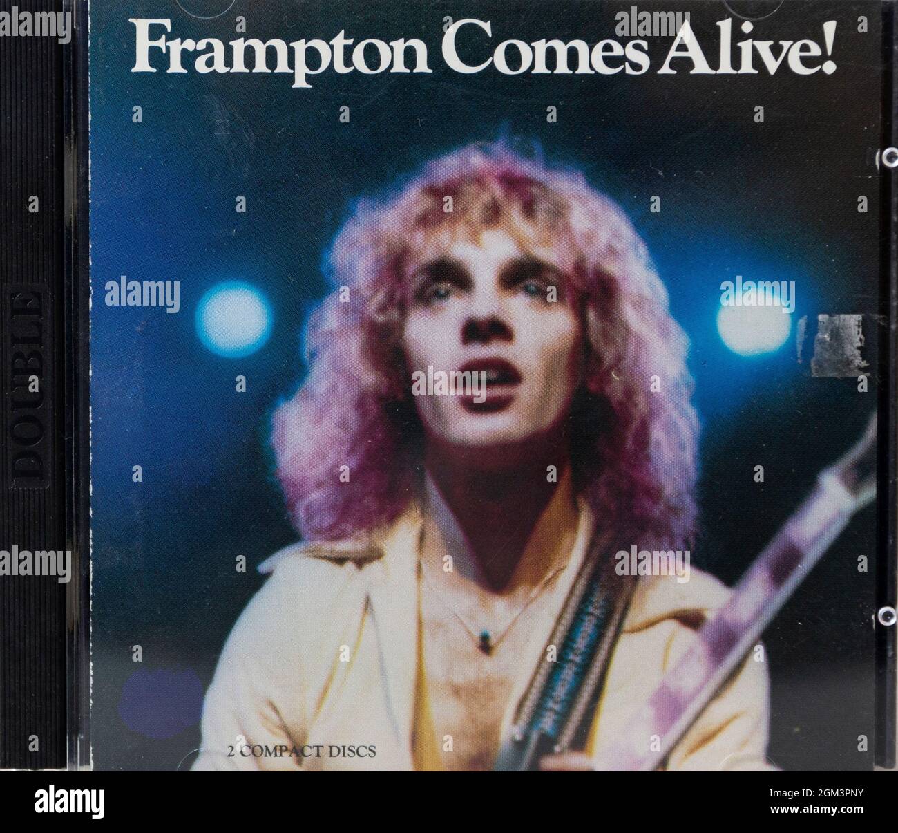 Babylon, New York, USA - 29 August 2021: Peter Frampton two compact ...