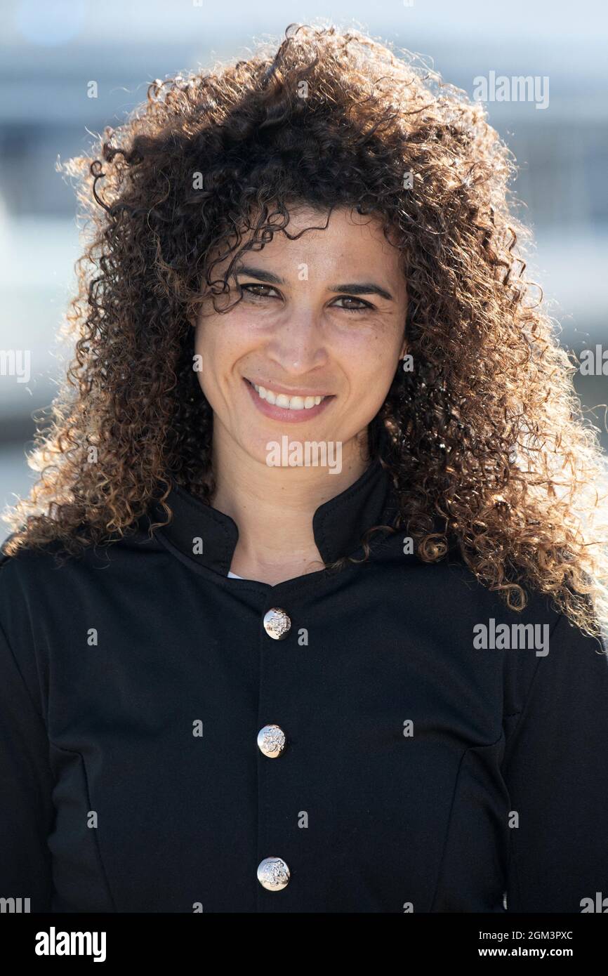 Malika Azgag attends Les engagesphotocall during the 23rd TV Fiction ...