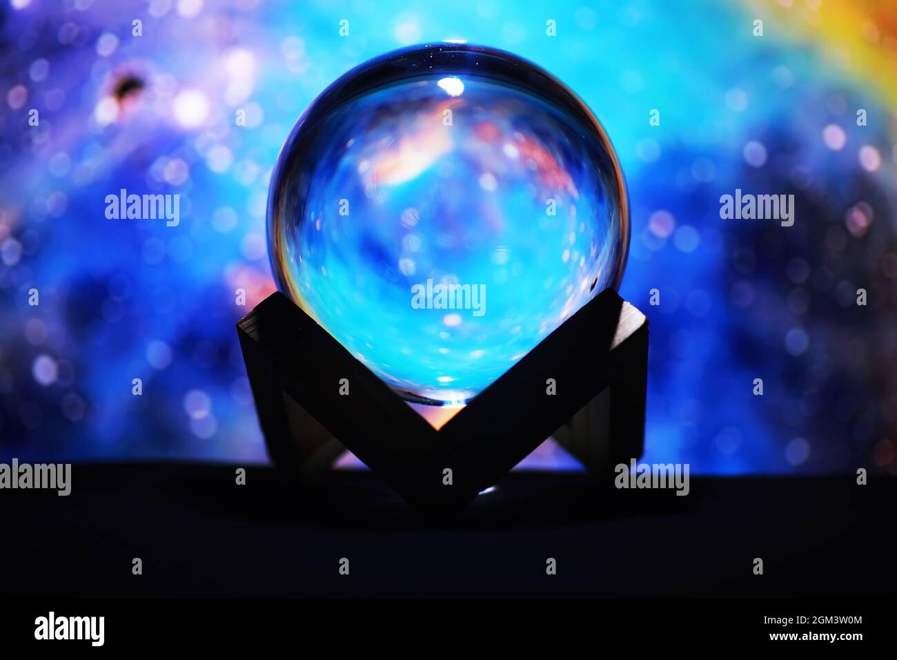 Milky way in magic sphere,Fortune teller,mind power concept. magic ball ...