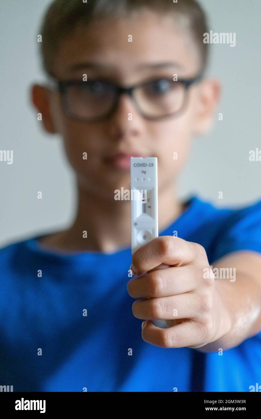Negative covid 19 test boy hi-res stock photography and images - Alamy