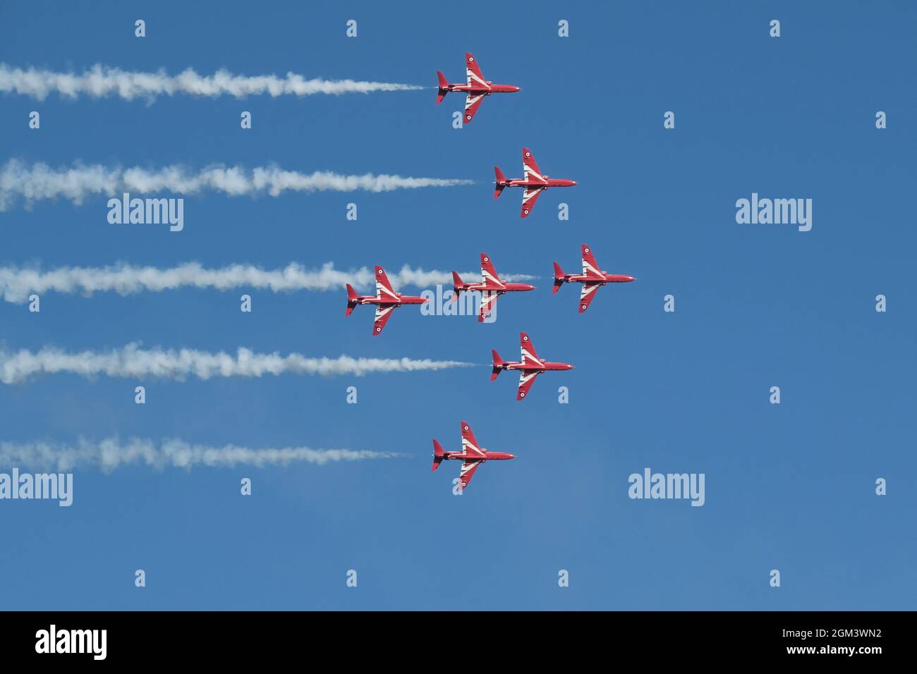 Isle of Wight, UK. September 16th 2021. Red Arrows, officially known as ...