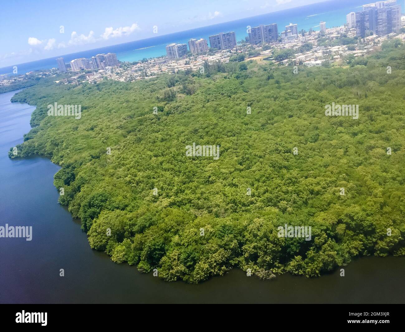 View of cityscape and landscape the island Puerto Rico Stock Photo - Alamy