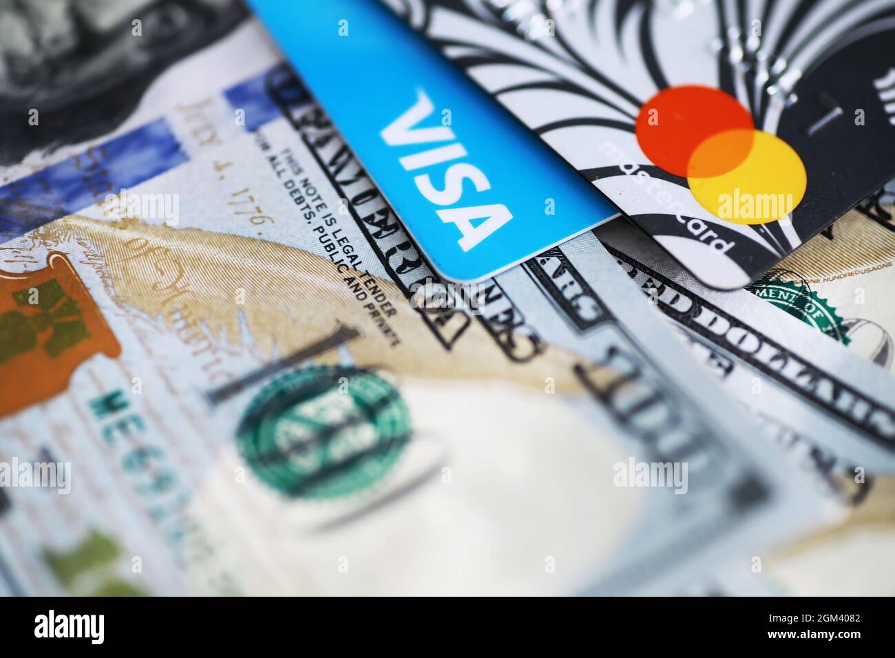 Cash money in a large pile as a finance background. Paper money close ...