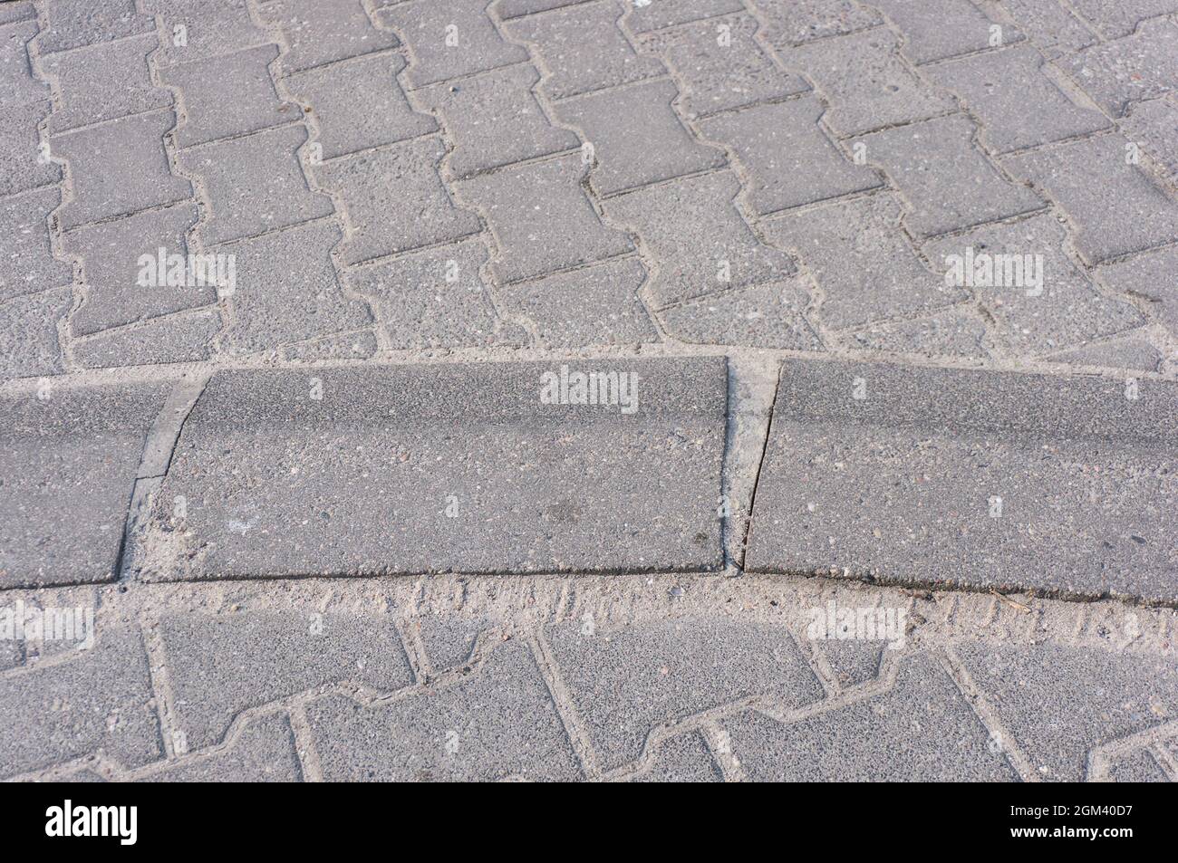 Top view of a gray paved footpath - for backgrounds and textures Stock ...