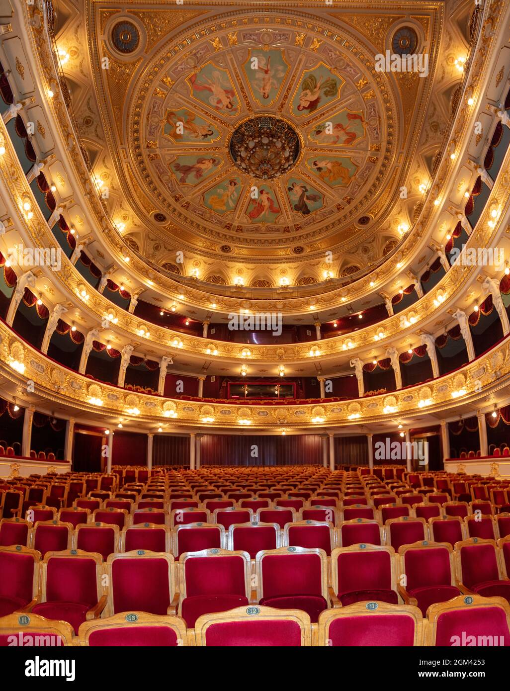 Lviv, Ukraine - September 16, 2021: Lviv opera house interior Stock ...