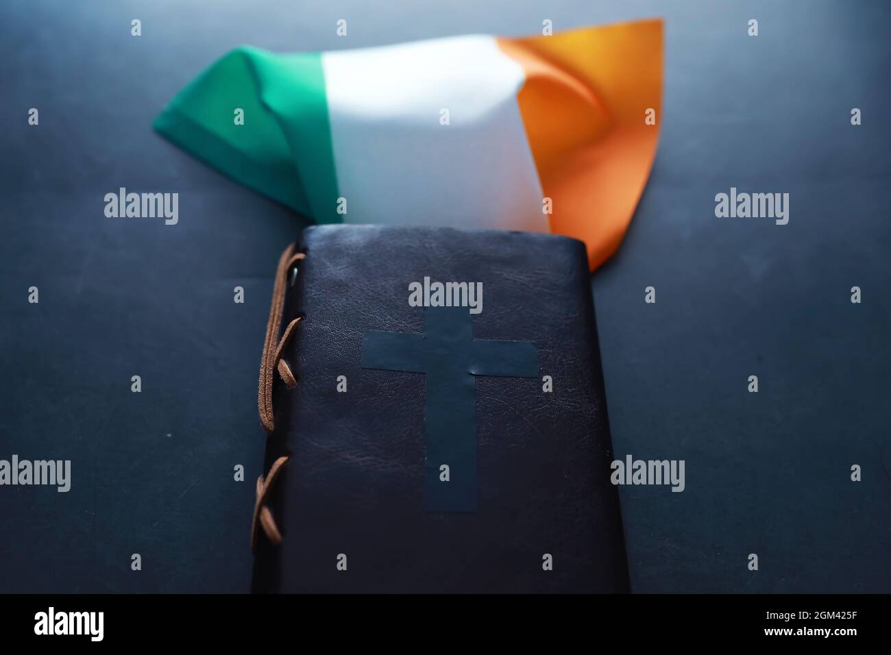 A leather-bound Bible on the table. Religious Christian Irish ...