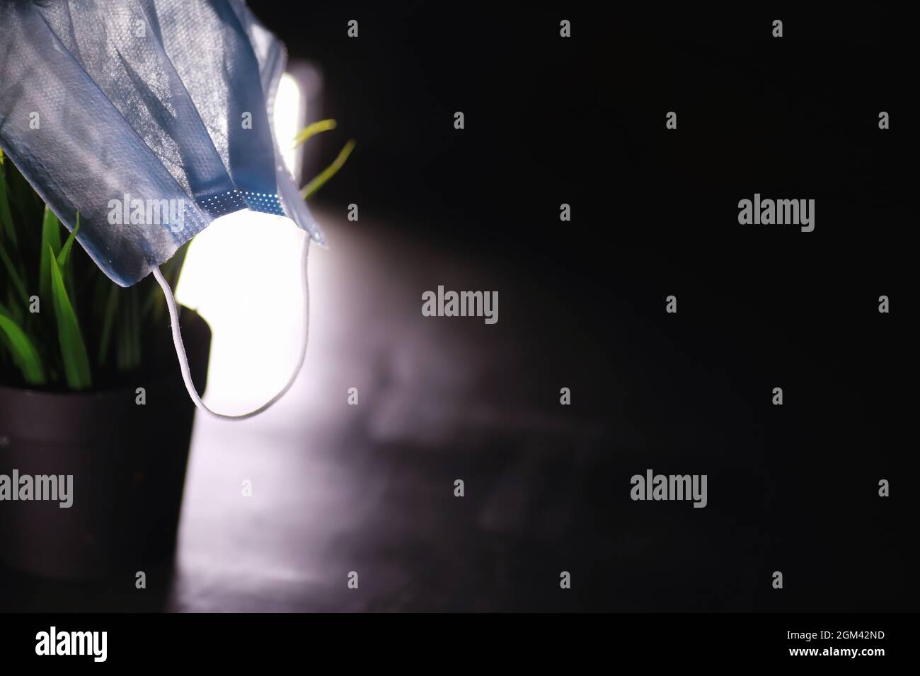 Personal protective equipment. Disposable medical mask. Gauze bandage respiratory protection ...