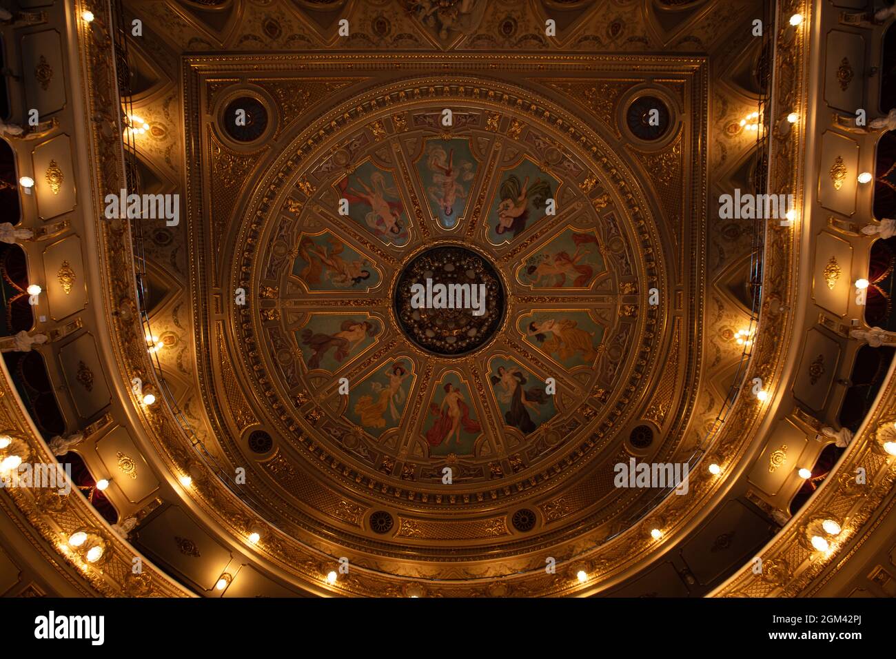 Lviv, Ukraine - September 16, 2021: Lviv opera house interior Stock ...