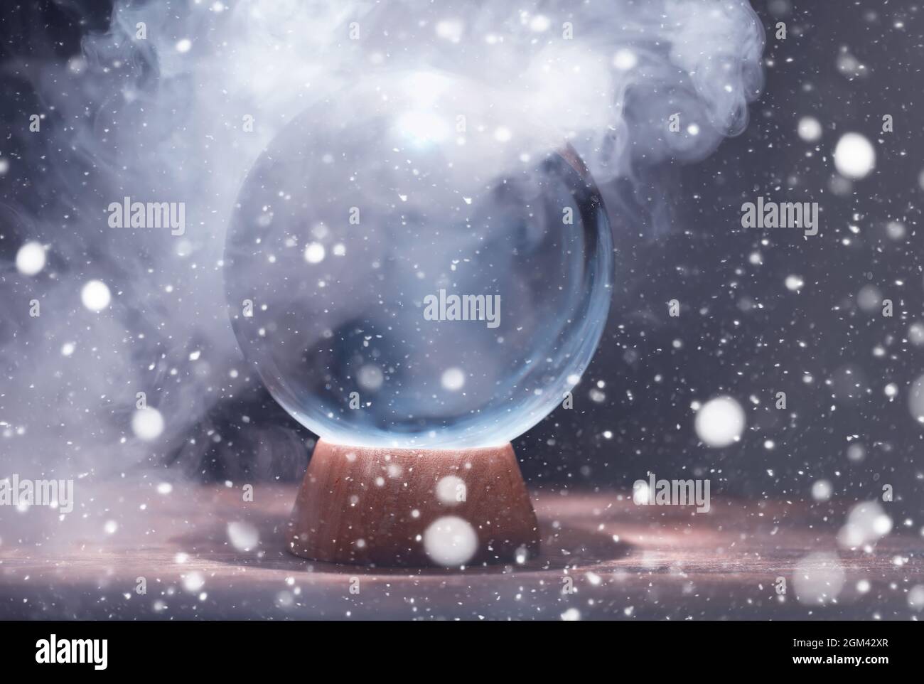 Crystal ball predict the fate. Guessing for the future Stock Photo - Alamy
