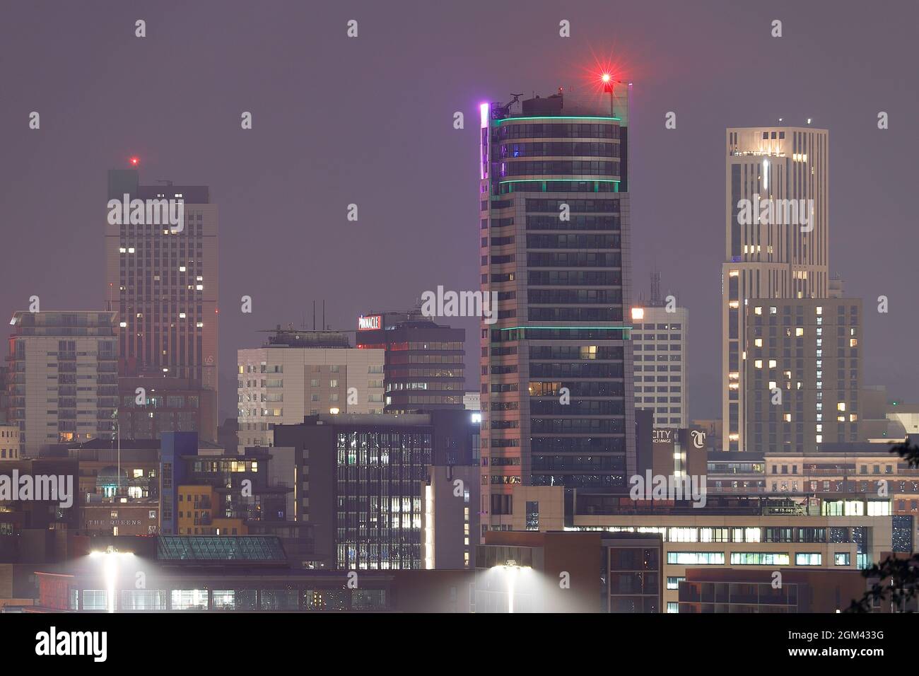 3 tallest buildings in Leeds. Sky Plaza 106m (left) Bridgewater Place ...