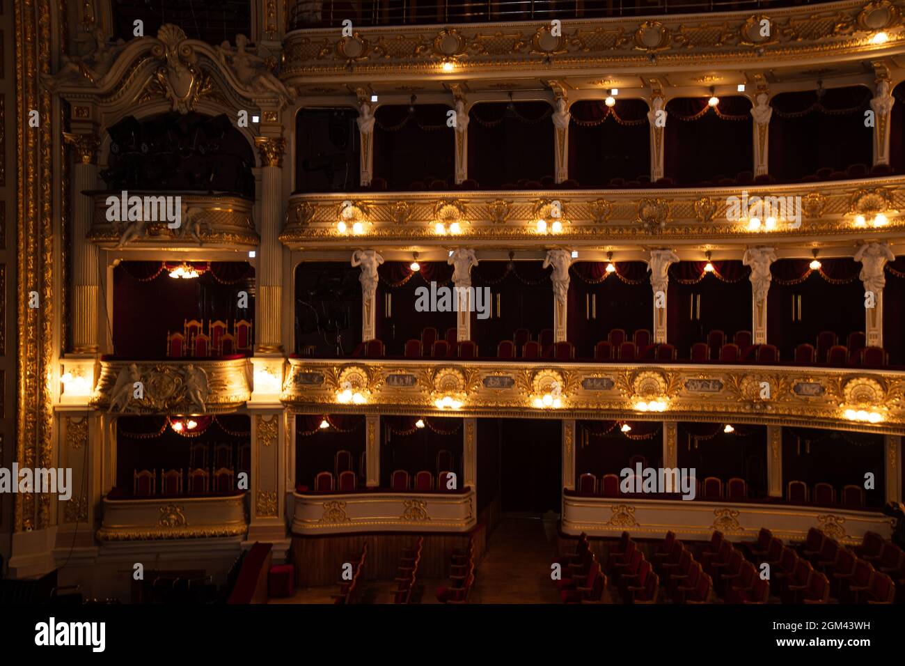 Lviv, Ukraine - September 16, 2021: Lviv opera house interior Stock ...