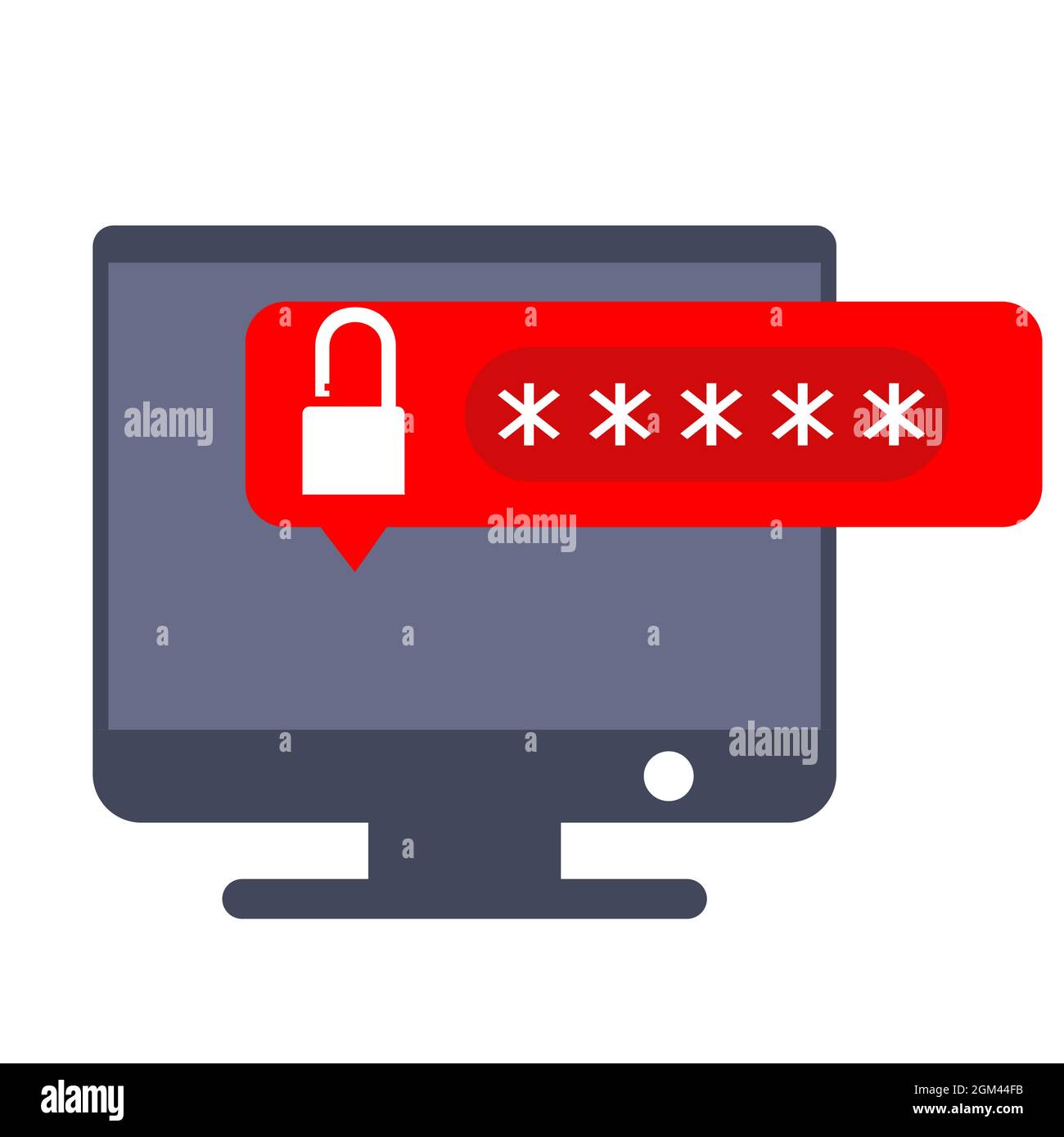 Computer password vector illustration security lock datum. Internet ...