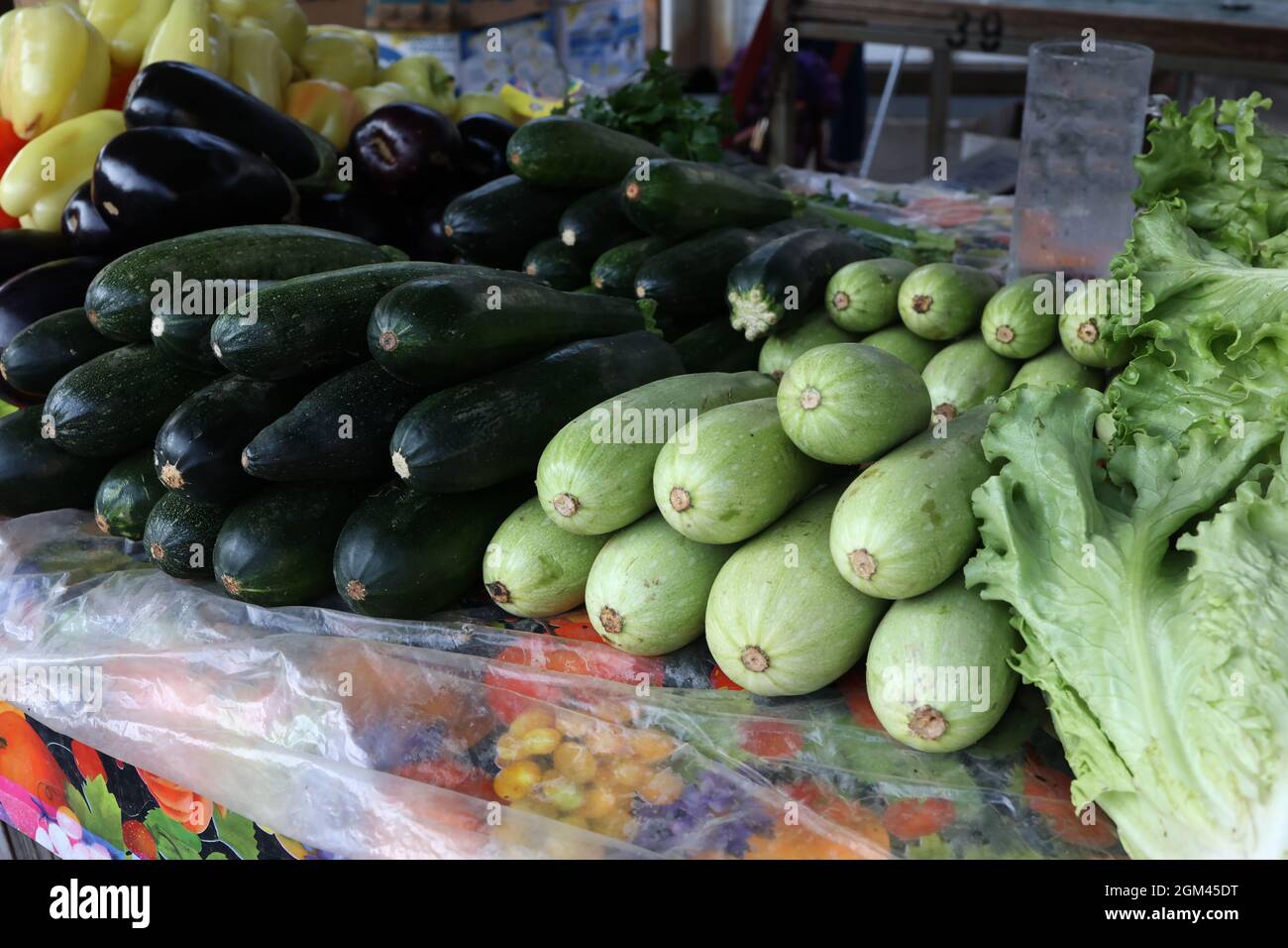 Various vegetables are sold at a bazaar in Croatia Stock Photo - Alamy