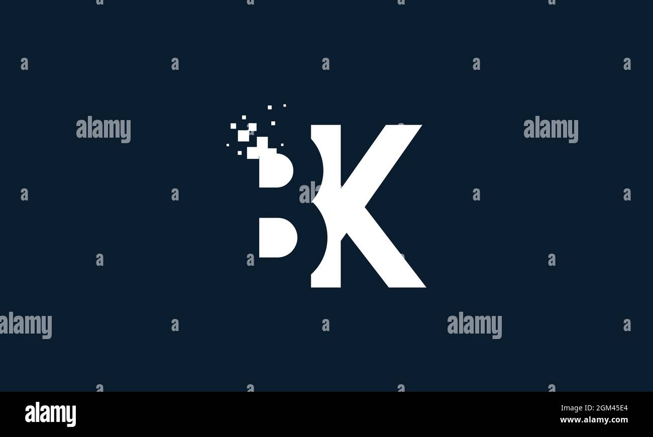 letter b and K logo with overlapping effect for illustration use Stock ...