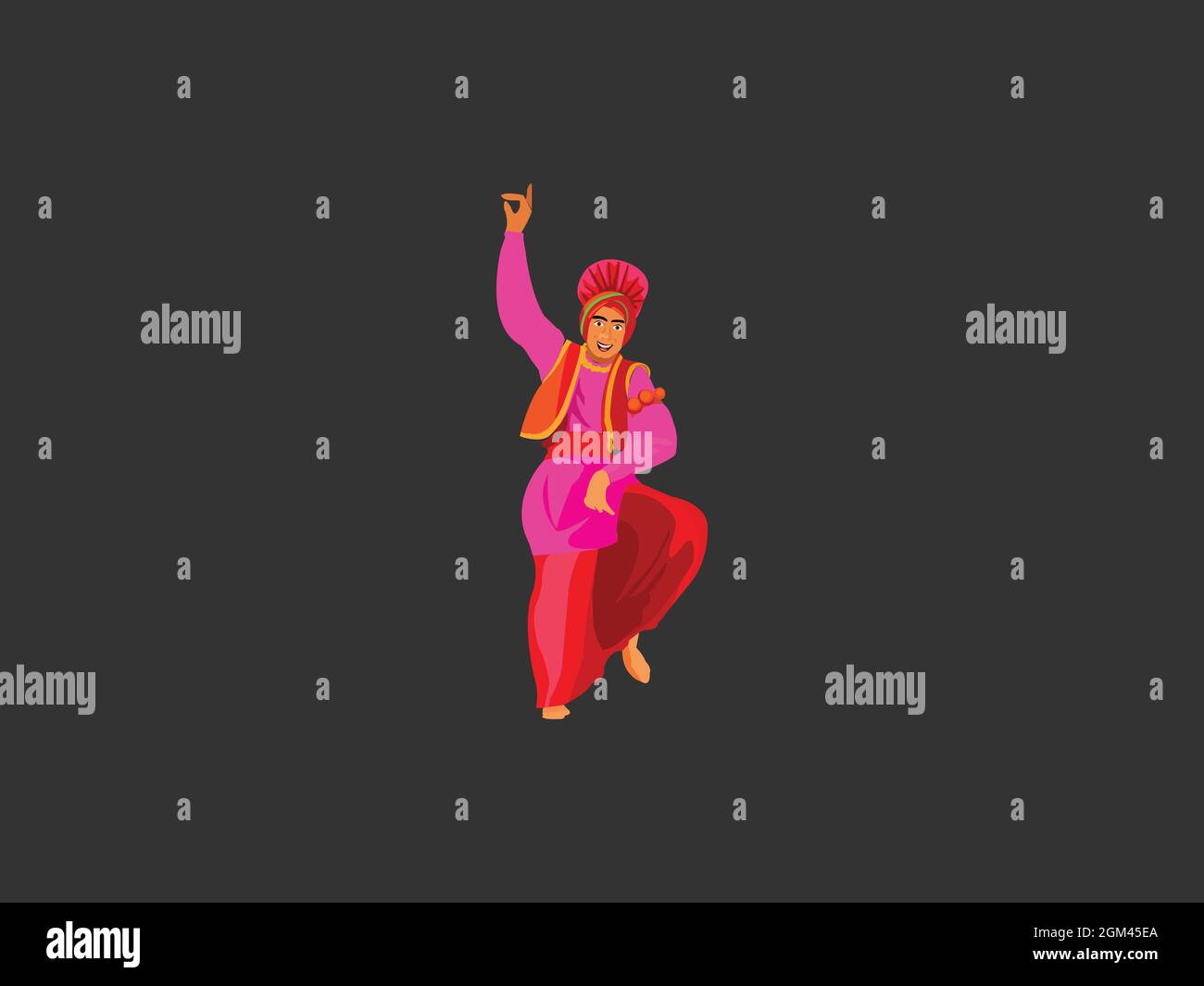 BHANGRA DANCE LOGO DESIGN IN COLORFUL DRESS Stock Vector Image & Art ...