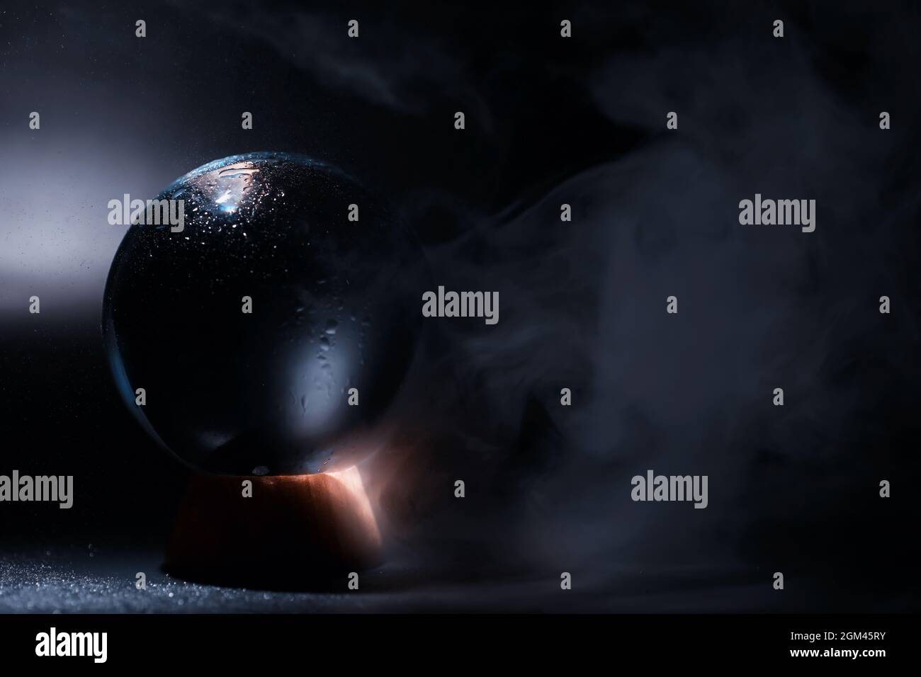 Crystal ball predict the fate. Guessing for the future Stock Photo - Alamy