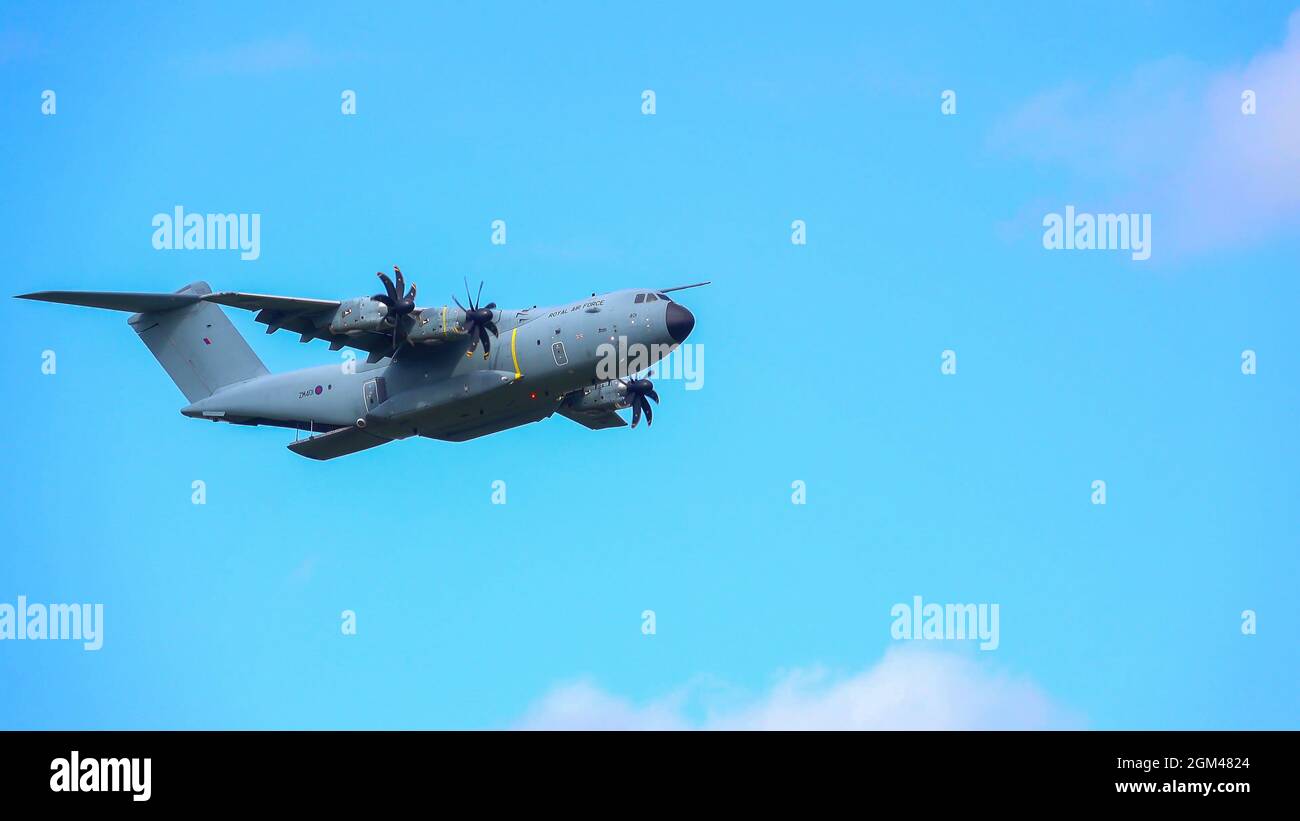 ZM401 RAF Royal Air Force Airbus A400M Atlas military cargo plane on a ...