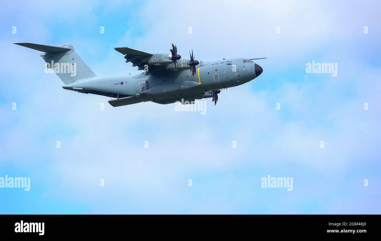 ZM401 RAF Royal Air Force Airbus A400M Atlas military cargo plane on a ...