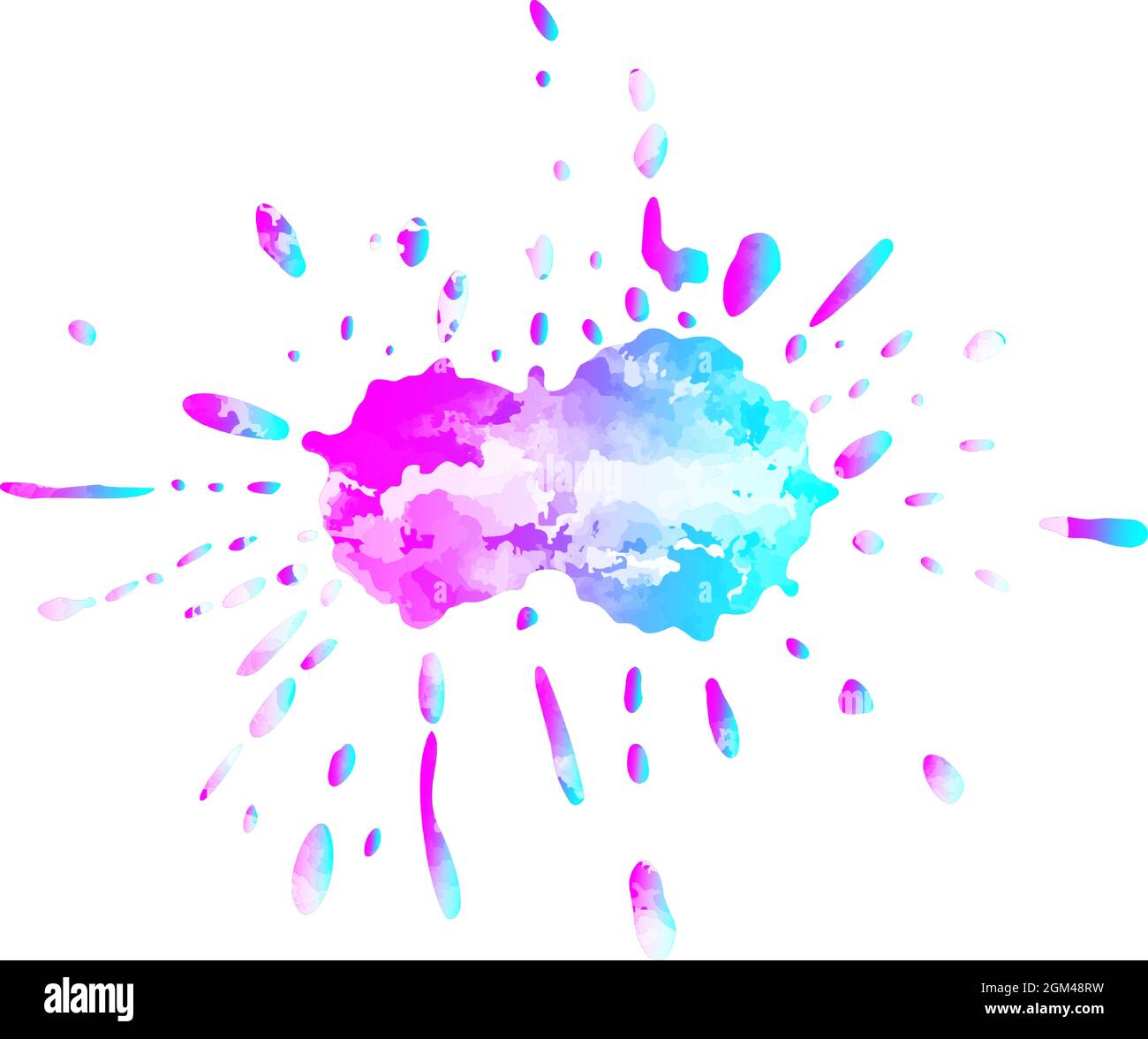 Ink drop. Round, ragged inkblot. Vector illustration Stock Vector Image ...