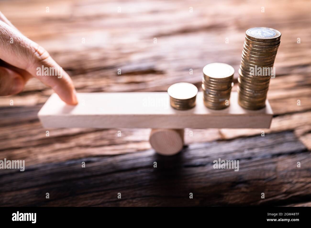 Financial Leverage Balance And Inflation Insurance Concept Stock Photo ...