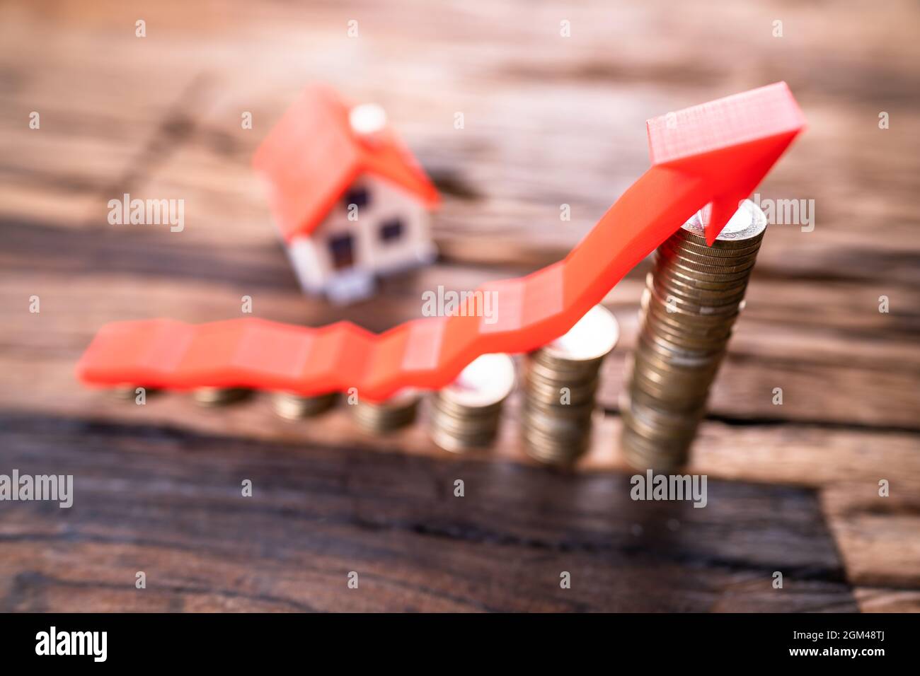 Real Estate House Price Rise. Invest Concept Stock Photo - Alamy