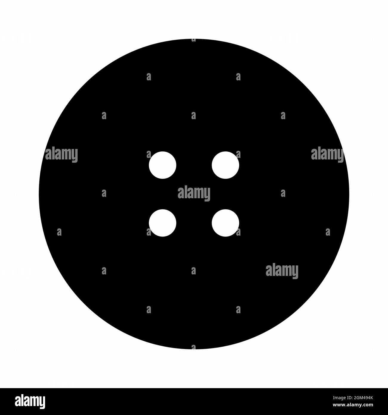 Sewing button dark silhouette isolated on white background Stock Vector ...