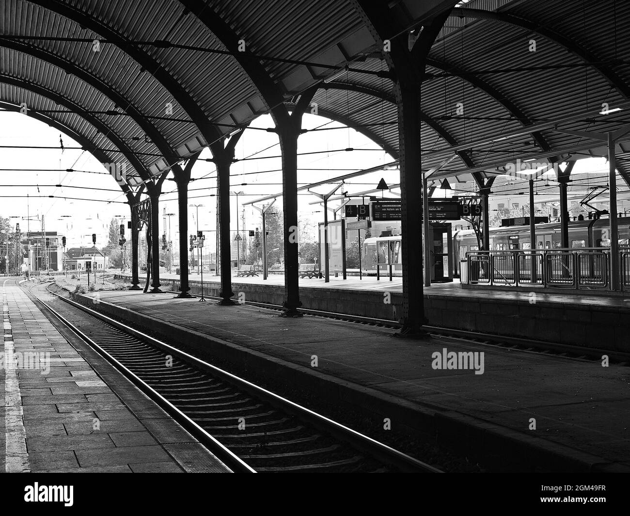 Image Of A Deserted Train Station In Black And White Stock Photo Alamy image-of-a-deserted-train-station-in-black-and-white-stock-photo-alamy
