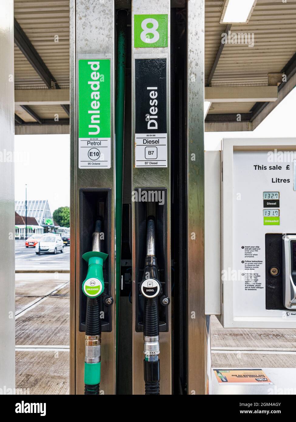 Uk petrol pump e10 hi-res stock photography and images - Alamy