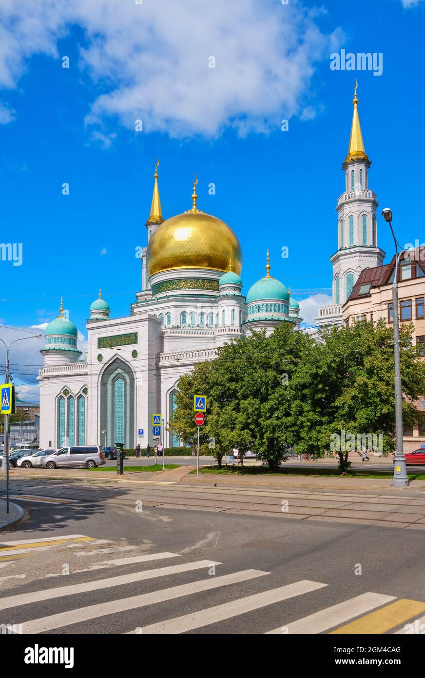 View of the Moscow Cathedral Mosque, the main mosque in Moscow ...