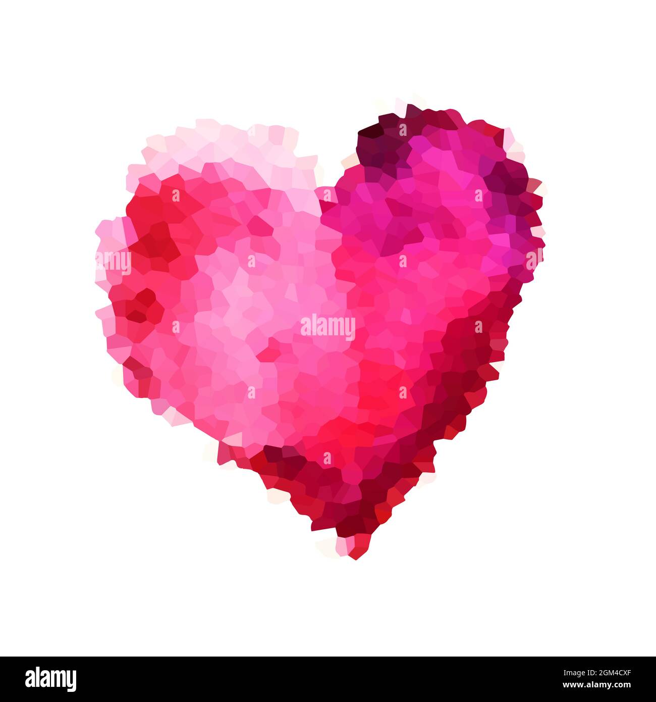 The heart is a mosaic. Watercolor. Happy Valentine's Day. Vector ...