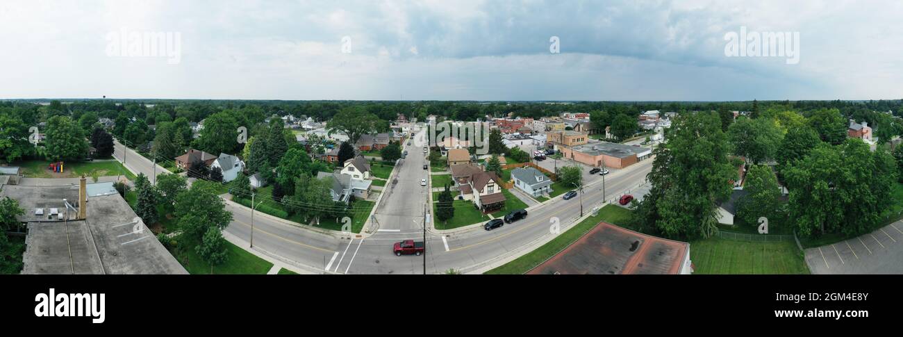 An aerial panorama scene of Delhi, Ontario, Canada Stock Photo - Alamy