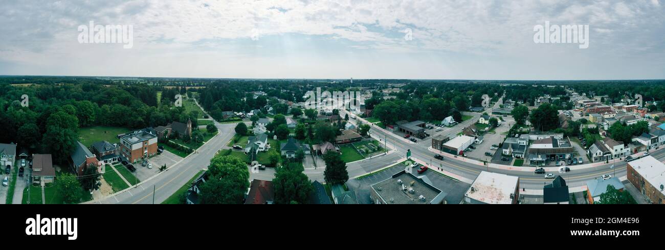 An aerial panorama of Delhi, Ontario, Canada Stock Photo - Alamy