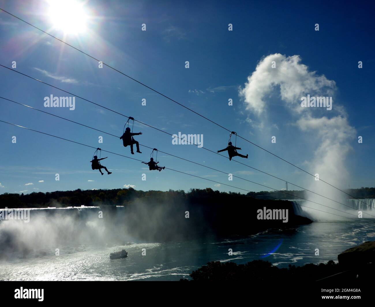 Niagara Falls, Ontario, Canada - October 19, 2016: Four adventurous ...