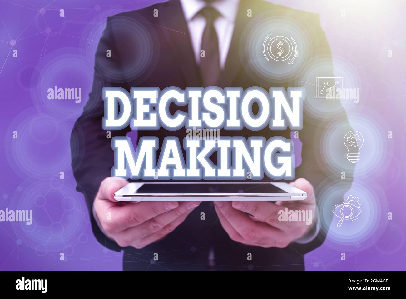 Text showing inspiration Decision Making. Internet Concept process of ...