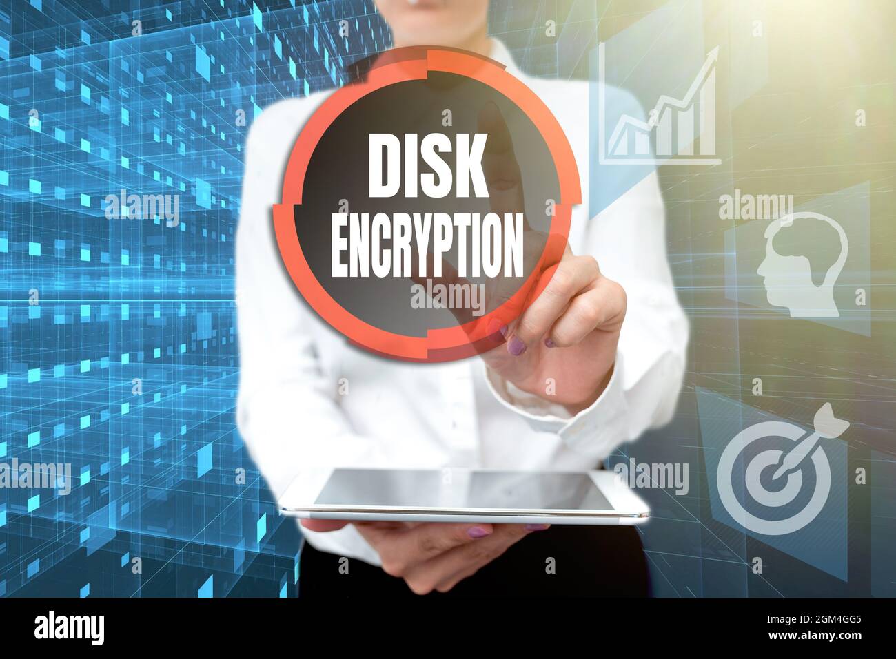 Text caption presenting Disk Encryption. Word for the security ... Text caption presenting Disk Encryption. Word for the security ...