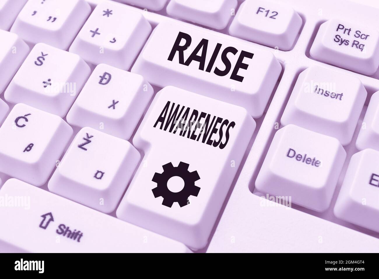 Text showing inspiration Raise Awareness. Concept meaning creating a ...