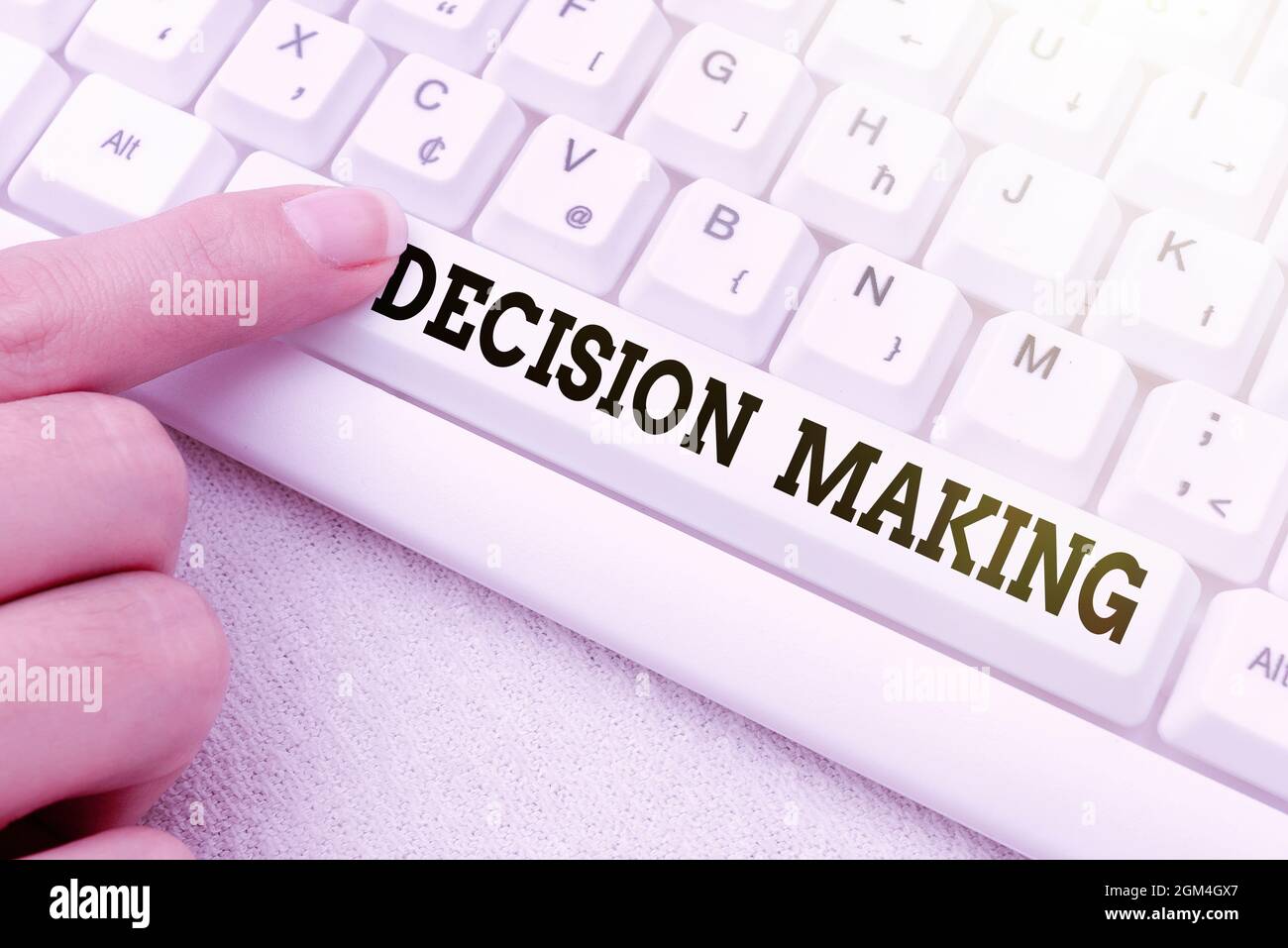 Sign displaying Decision Making. Business idea process of making ...