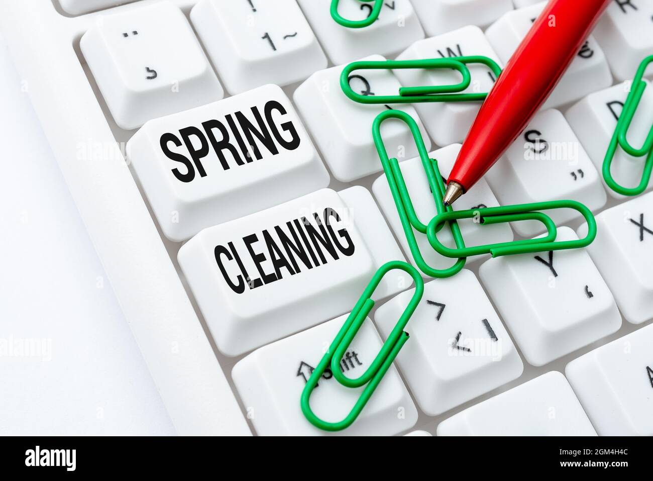 Text sign showing Spring Cleaning. Word for thorough cleaning of a ...