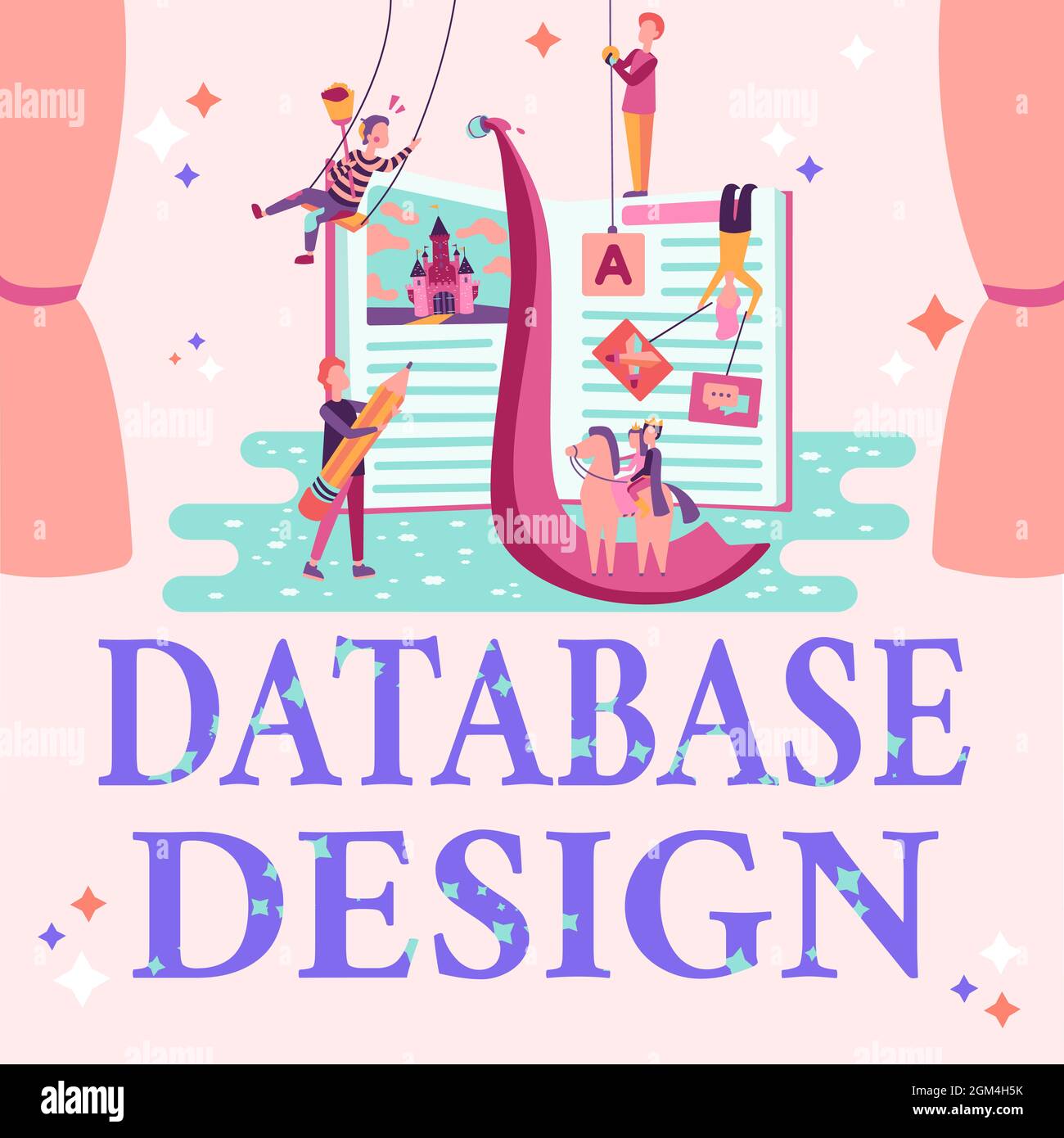 Hand writing sign Database Design. Internet Concept organisation of ...