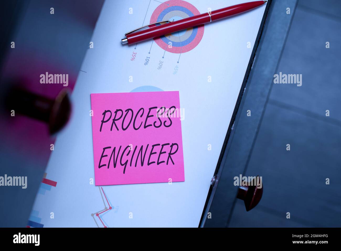 Text caption presenting Process Engineer. Word Written on responsible ...