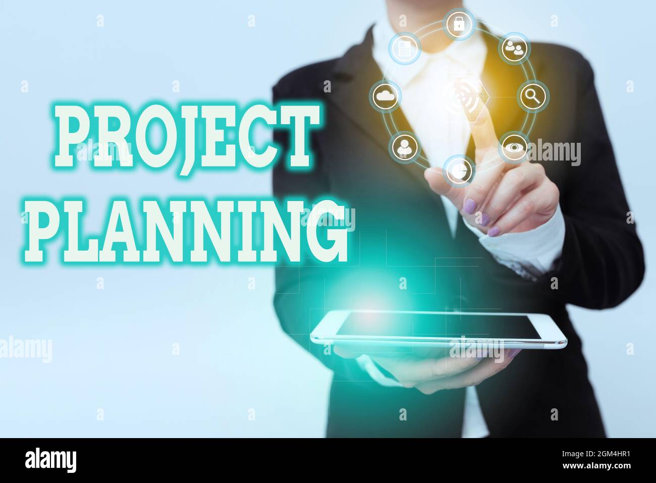 Conceptual caption Project Planning. Business showcase plan and ...