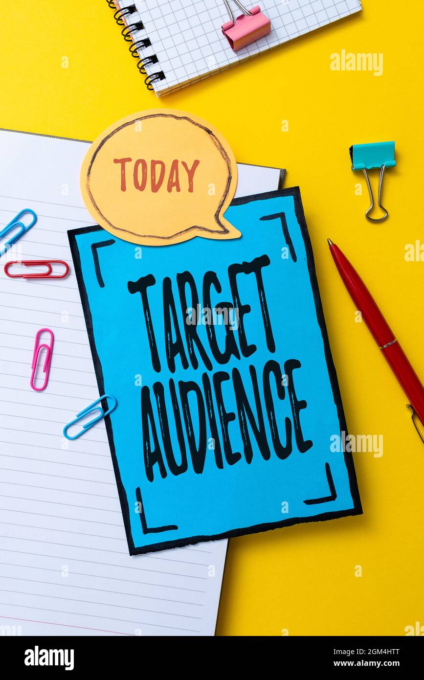 Inspiration showing sign Target Audience. Business concept identified ...